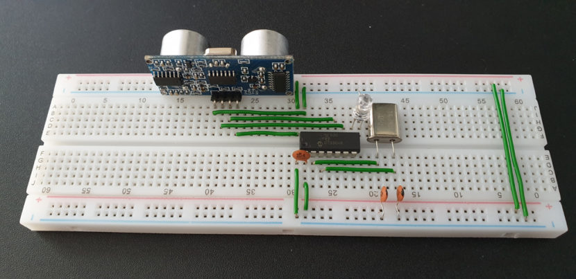Ultrasonic Distance Sensor with PIC16F630 Microcontroller
