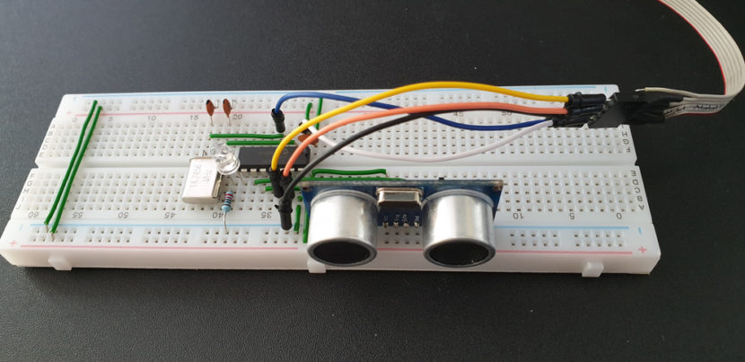 Ultrasonic Distance Sensor with PIC16F630 Microcontroller